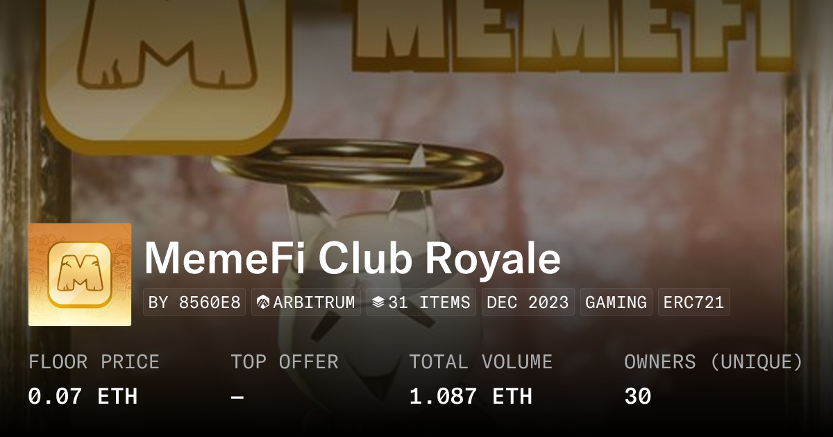 MemeFi Club Royale - Collection | OpenSea