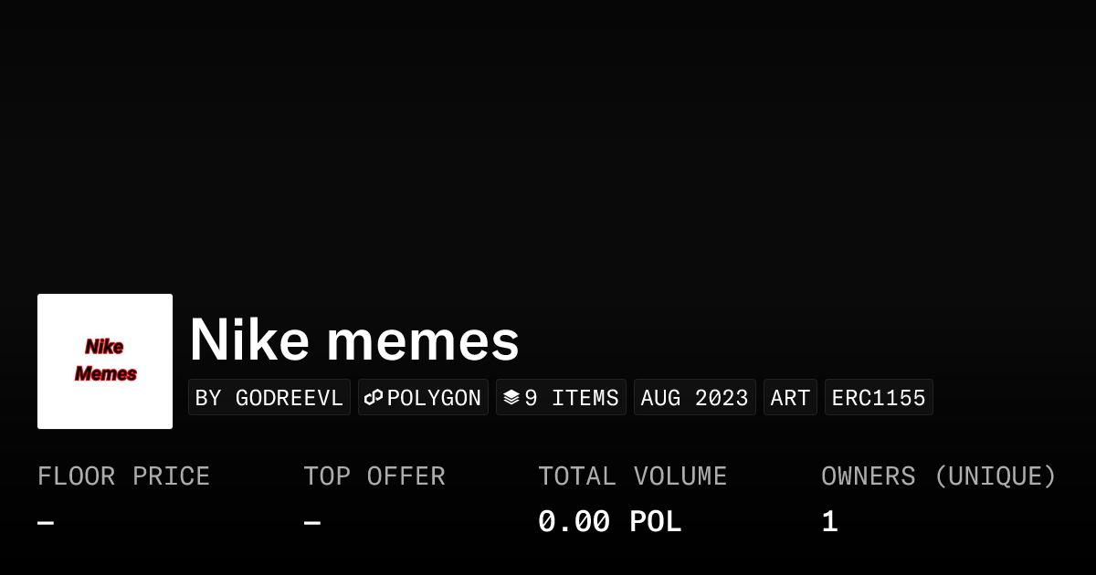 Nike memes - Collection | OpenSea