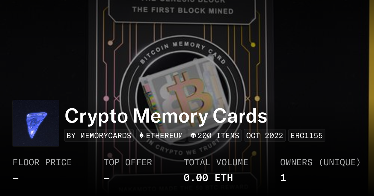 Crypto Memory Cards - Collection | OpenSea