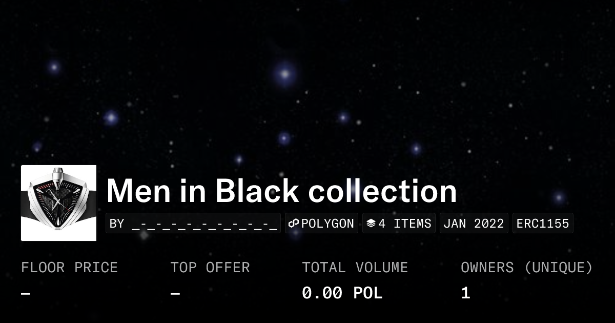 Men in Black collection - Collection | OpenSea