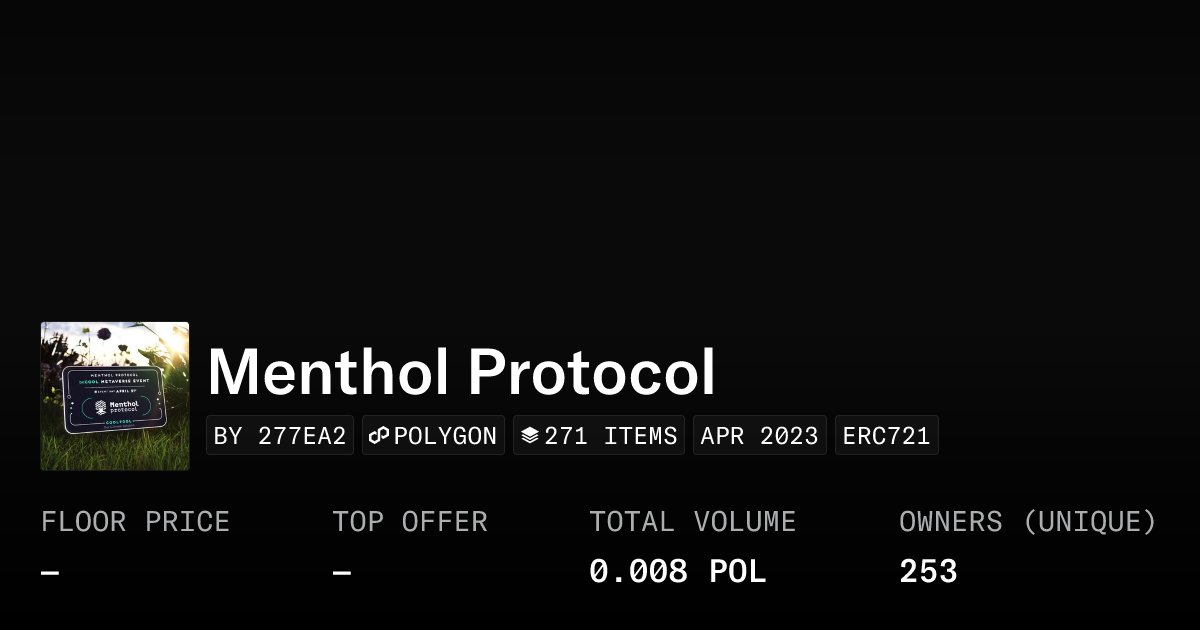 Menthol Protocol - Collection | OpenSea