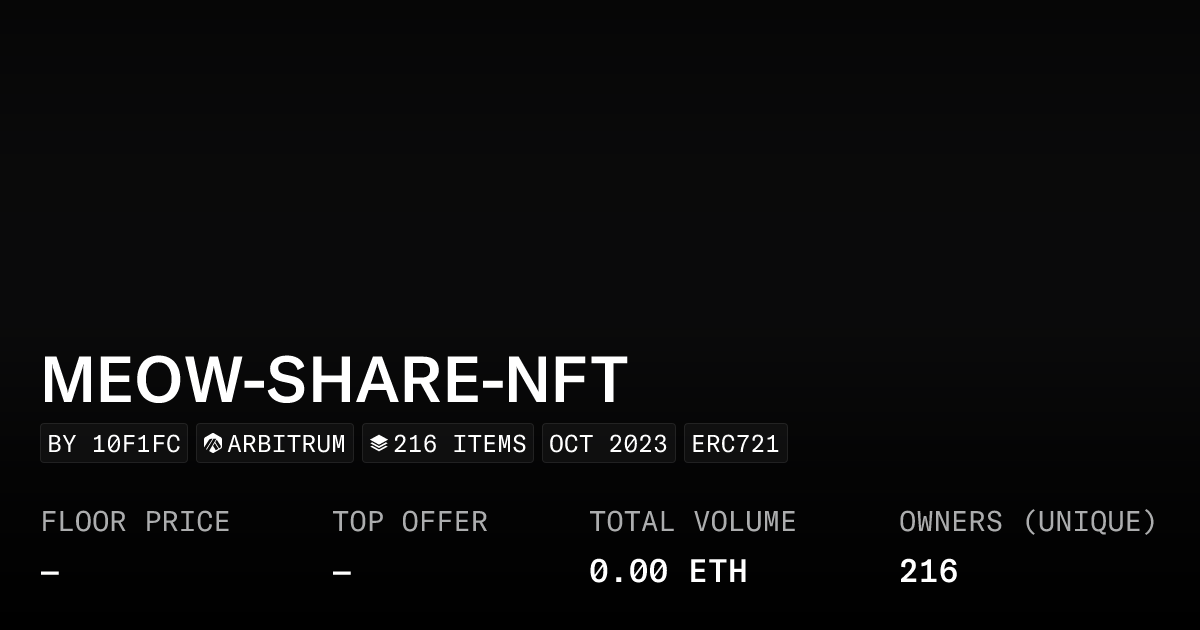 MEOW-SHARE-NFT - Collection | OpenSea