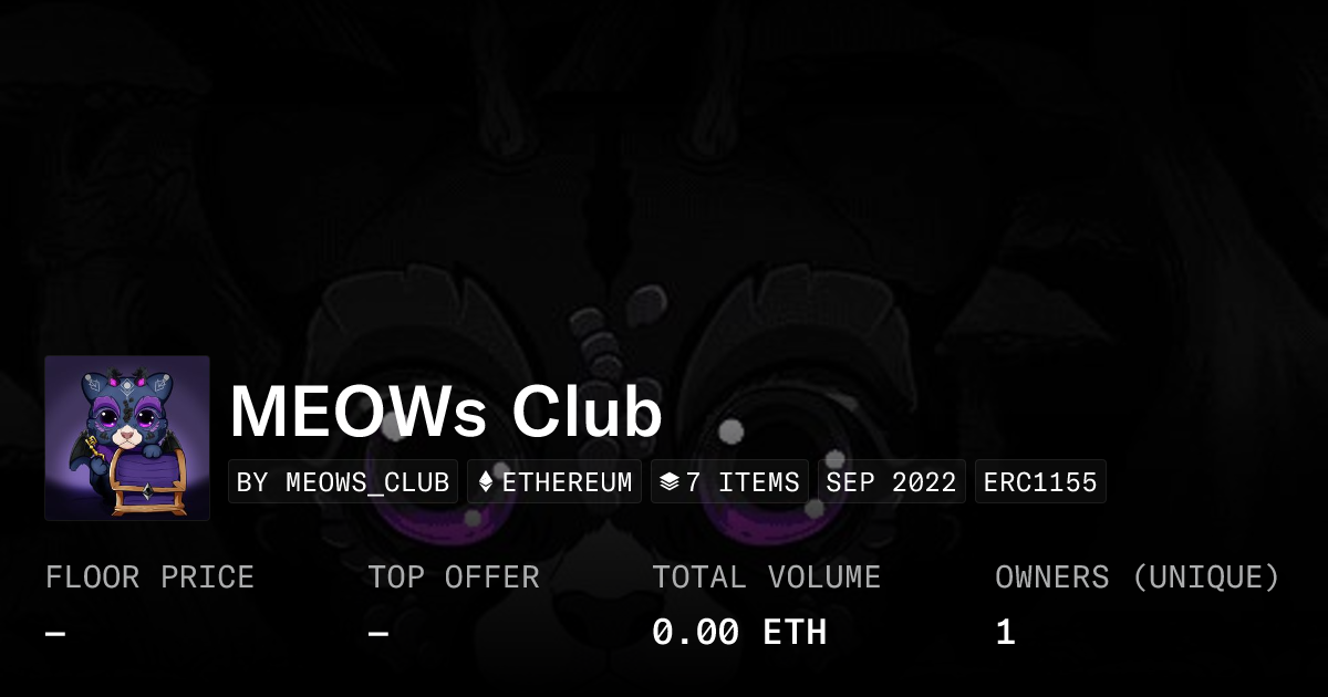 MEOWs Club - Collection | OpenSea