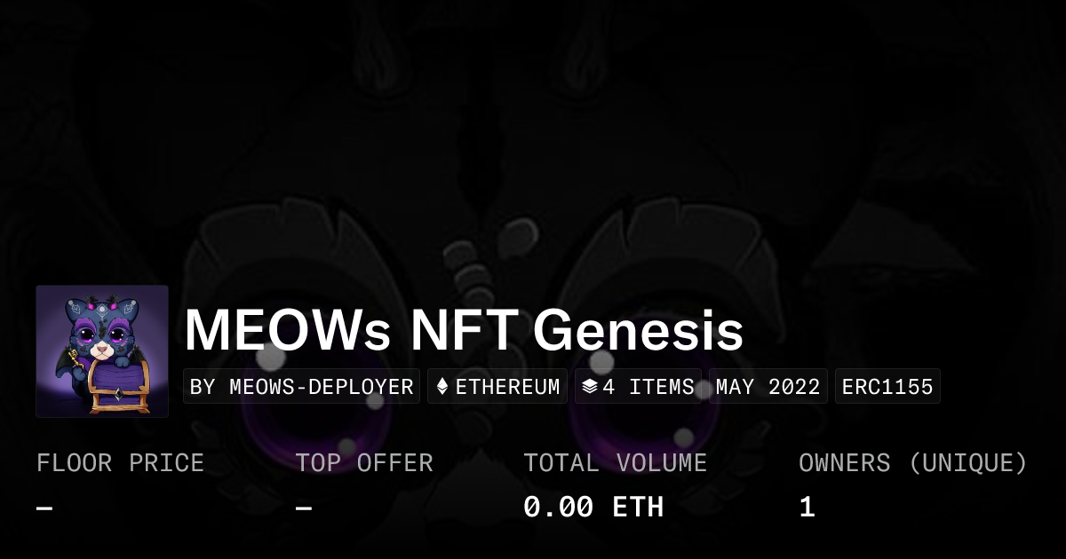 MEOWs NFT Genesis - Collection | OpenSea
