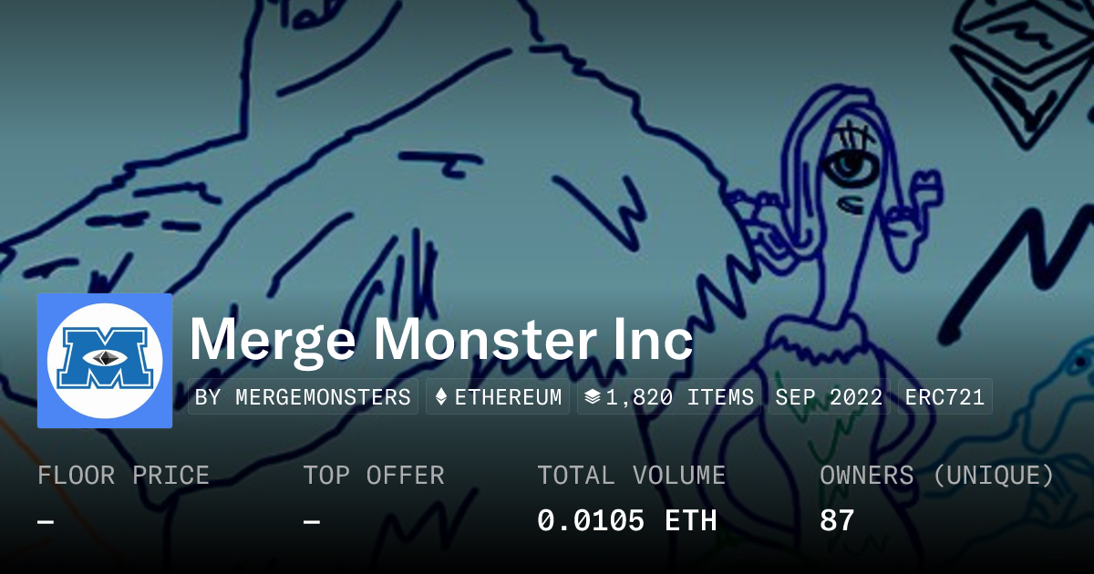 Merge Monster Inc - Colección | OpenSea