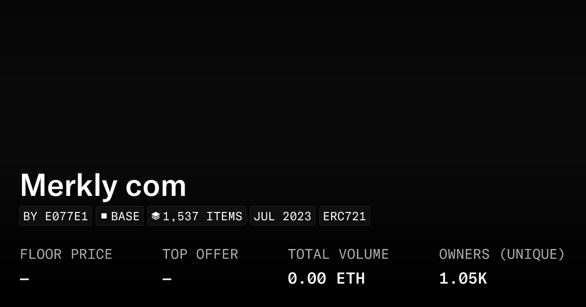 Merkly com - Collection | OpenSea