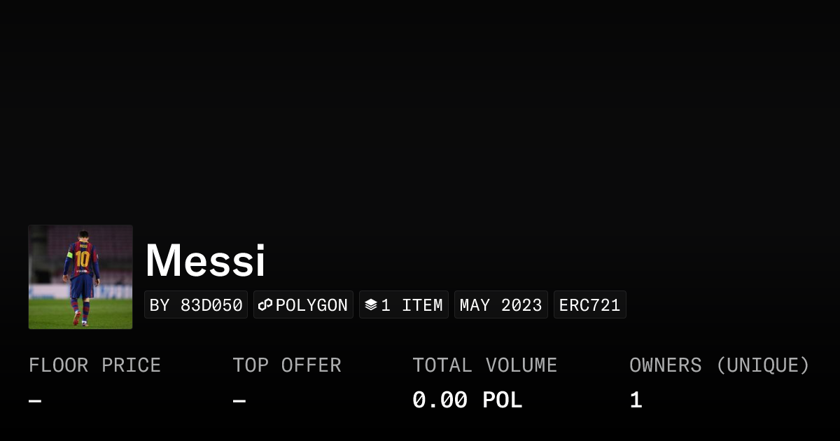 Messi - Collection | OpenSea
