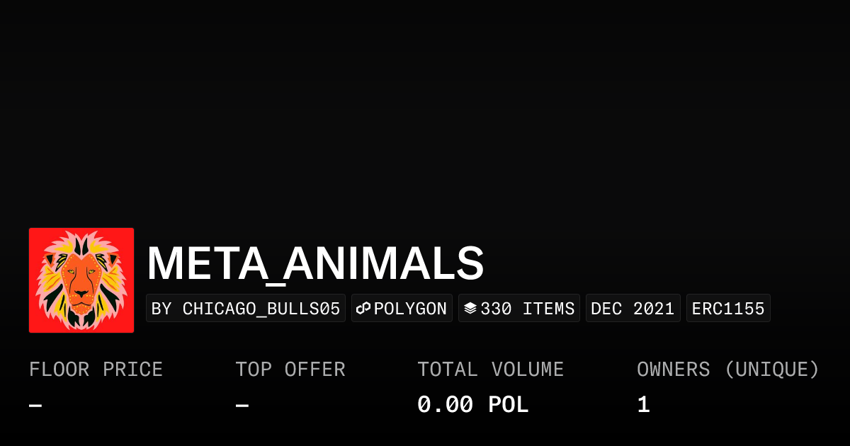 META_ANIMALS - Collection | OpenSea