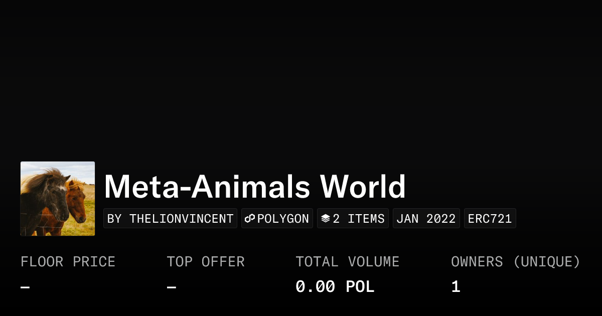Meta-Animals World - Collection | OpenSea