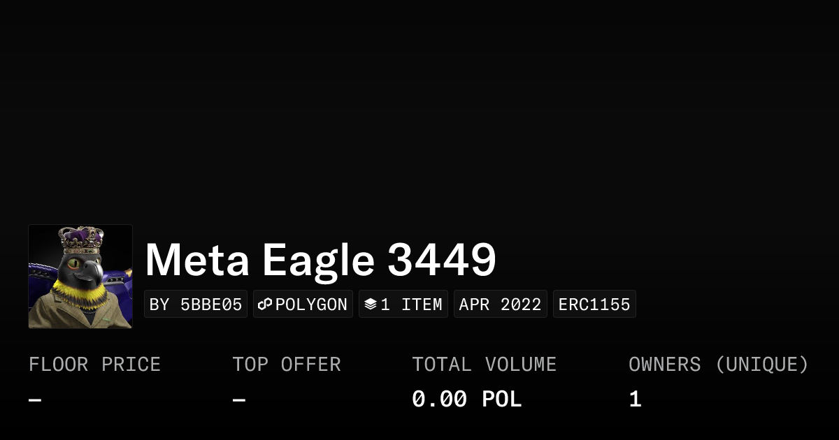 Meta Eagle 3449 - Collection | OpenSea