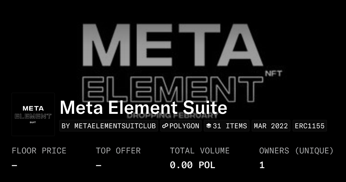 Meta Element Suite - Collection | OpenSea