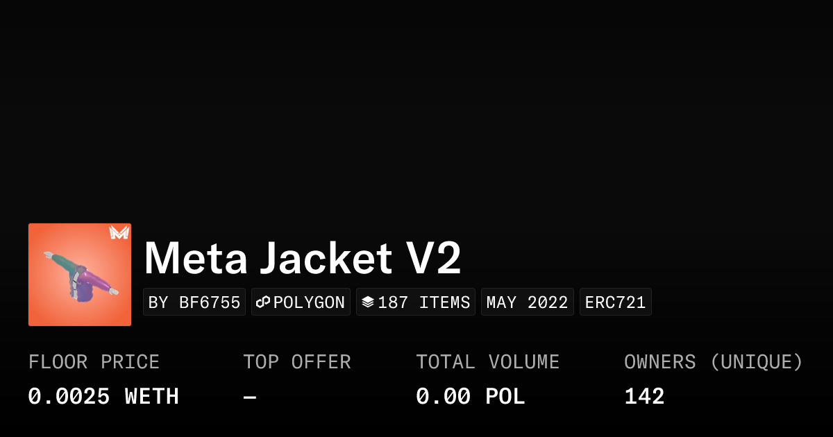 Meta Jacket V2 - Collection | OpenSea