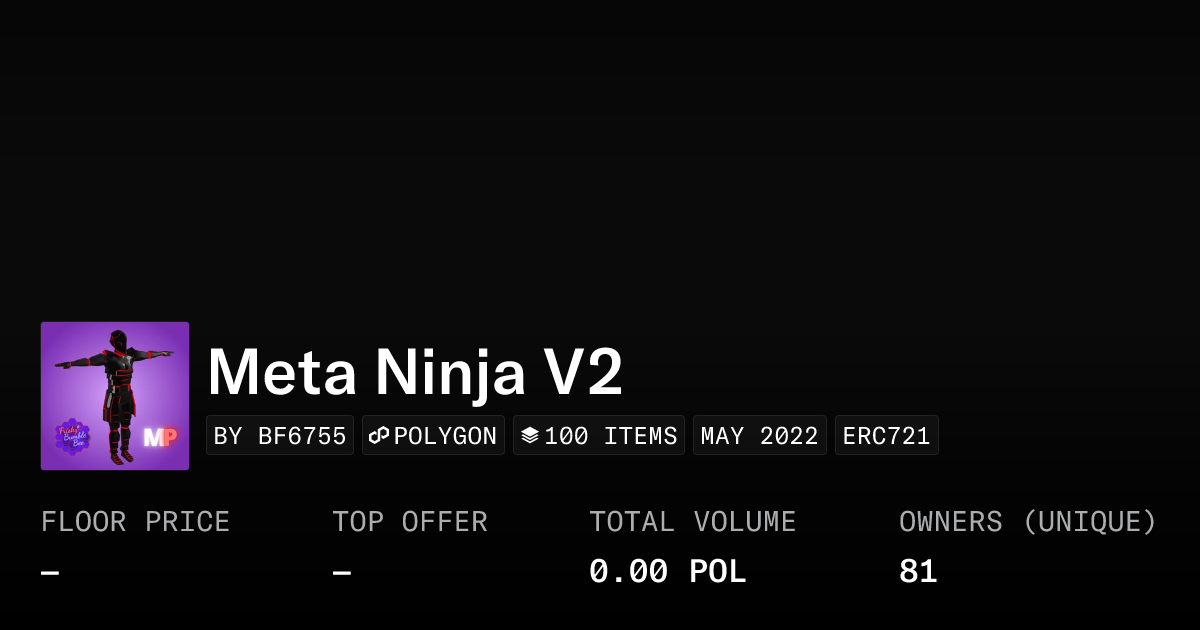 Meta Ninja V2 - Collection | OpenSea
