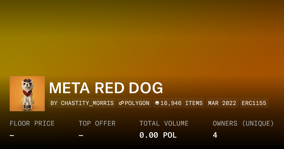 META RED DOG - Collection | OpenSea