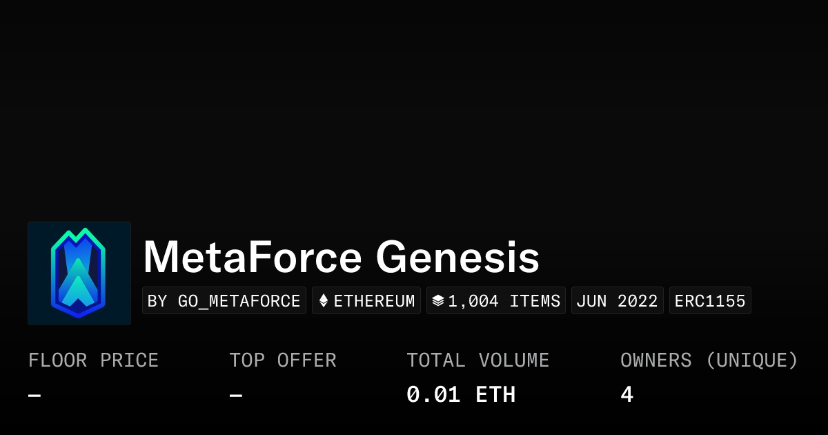 MetaForce Genesis - Collection | OpenSea