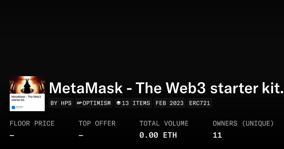 MetaMask - The Web3 starter kit. - Collection | OpenSea