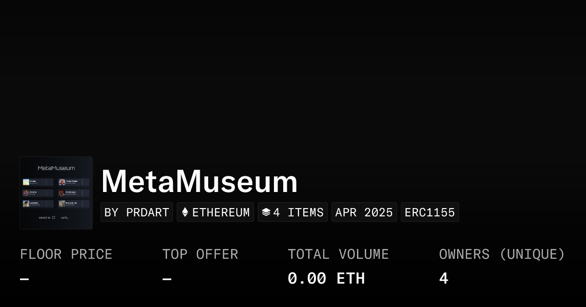 MetaMuseum - Collection | OpenSea