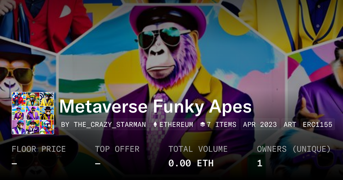 Metaverse Funky Apes - Collection | OpenSea