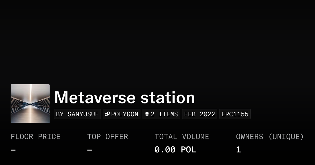 Metaverse station - Collection | OpenSea