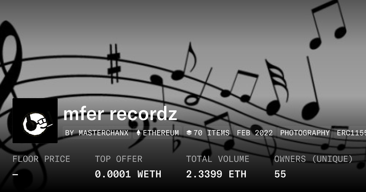 mfer recordz - Collection | OpenSea