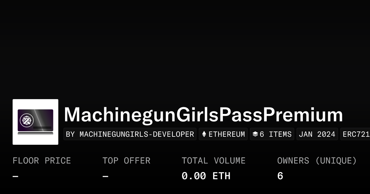 MachinegunGirlsPassPremium - Collection | OpenSea