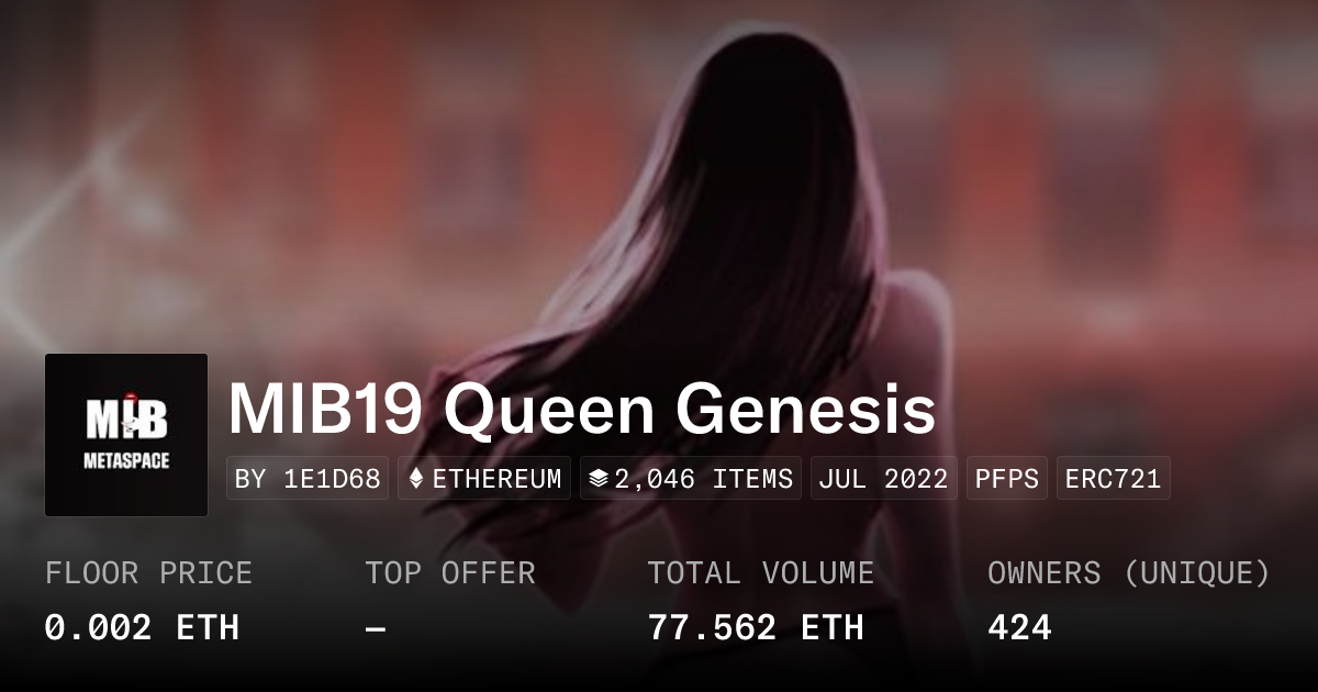 MIB19 Queen Genesis - Collection | OpenSea