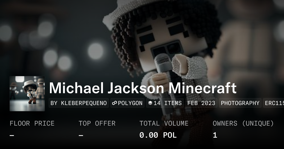 Michael Jackson Minecraft - Collection | OpenSea