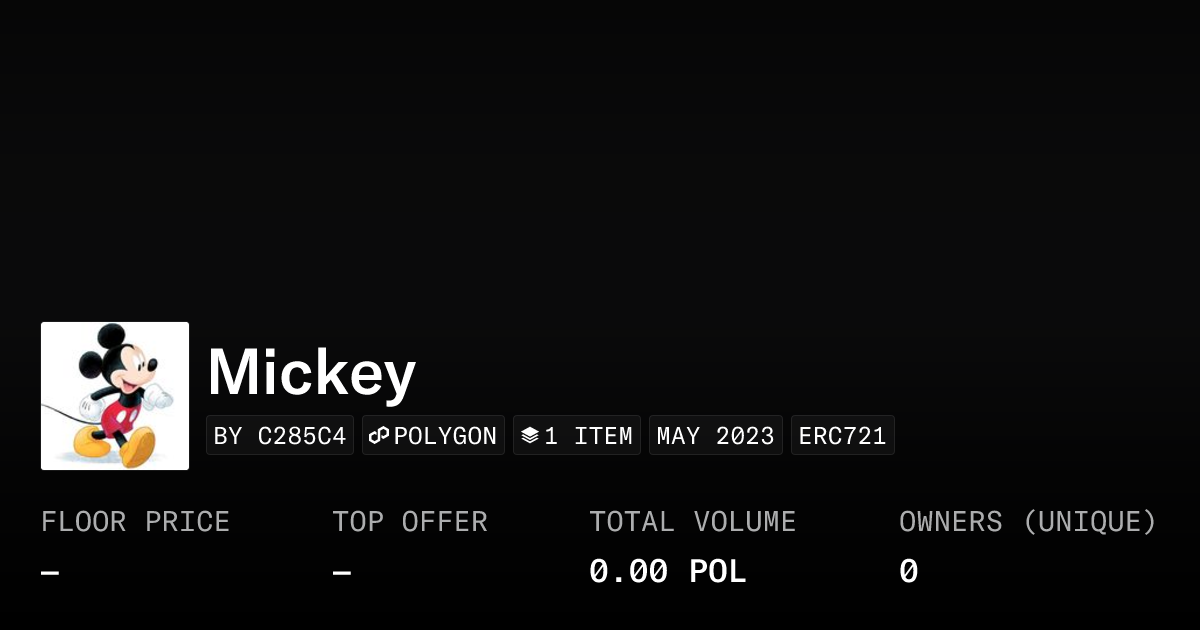 Mickey - Collection | OpenSea