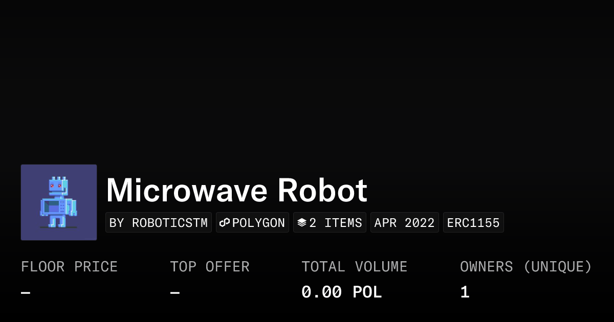 Microwave Robot - Collection | OpenSea