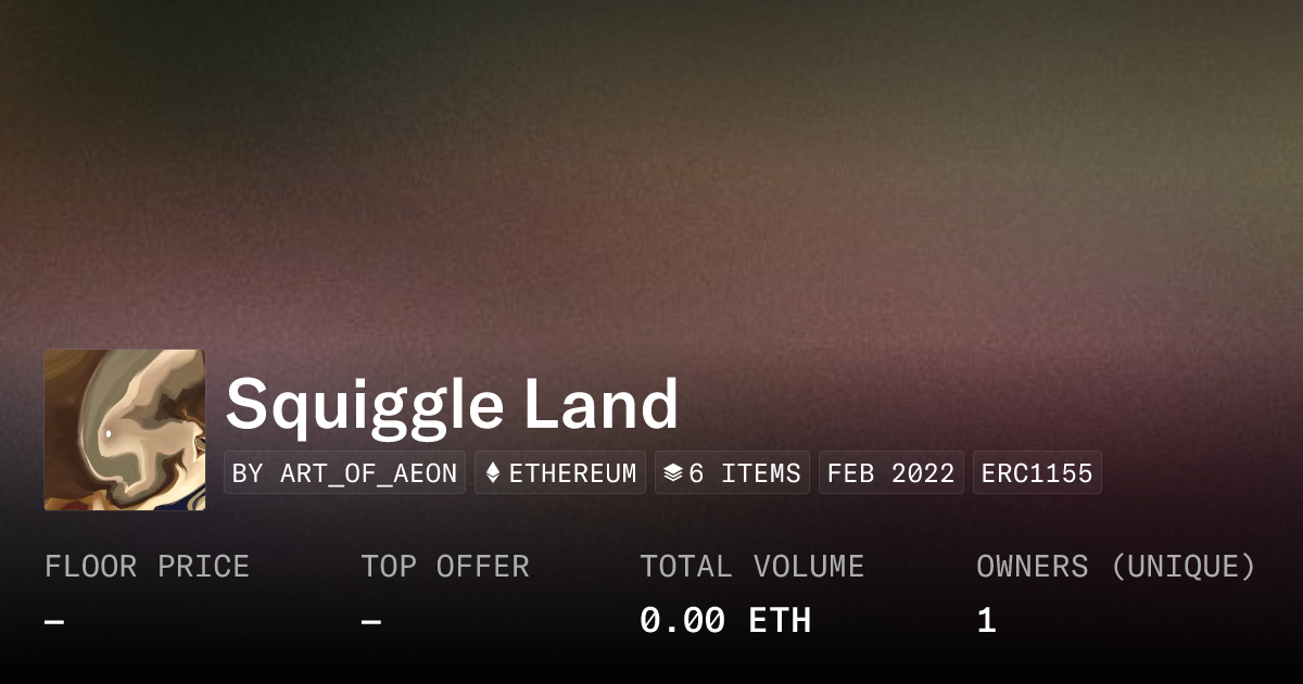 Squiggle Land - Collection | OpenSea