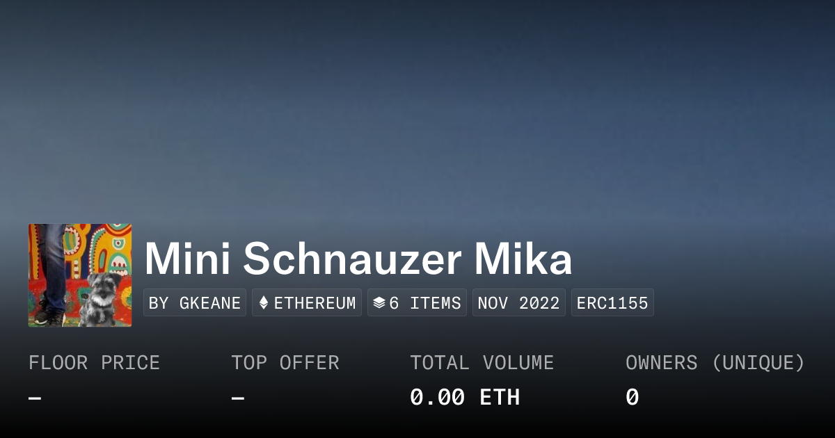 Mini Schnauzer Mika - Collection | OpenSea