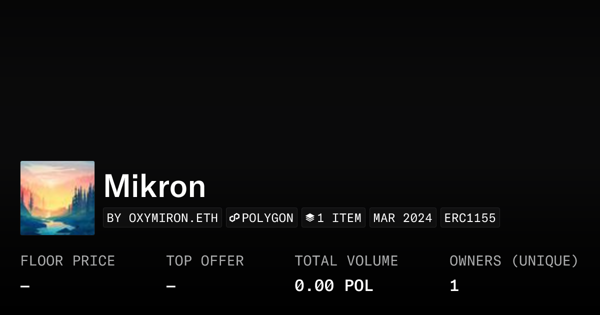 Mikron - Collection | OpenSea