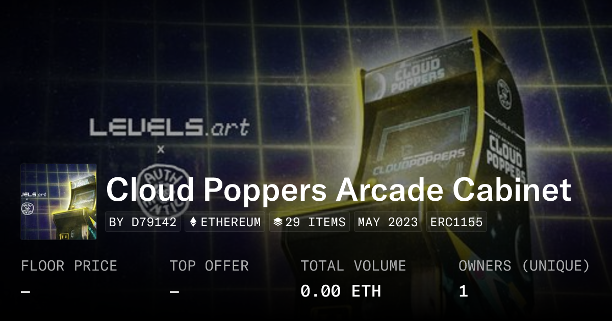 Cloud Poppers Arcade Cabinet - Collection | OpenSea