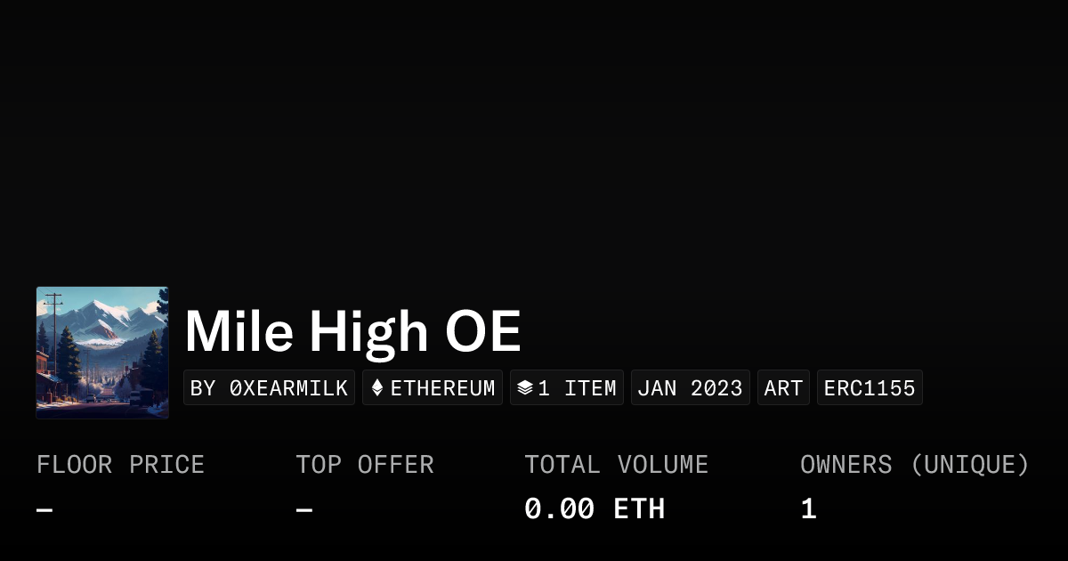 Mile High OE - Collection | OpenSea