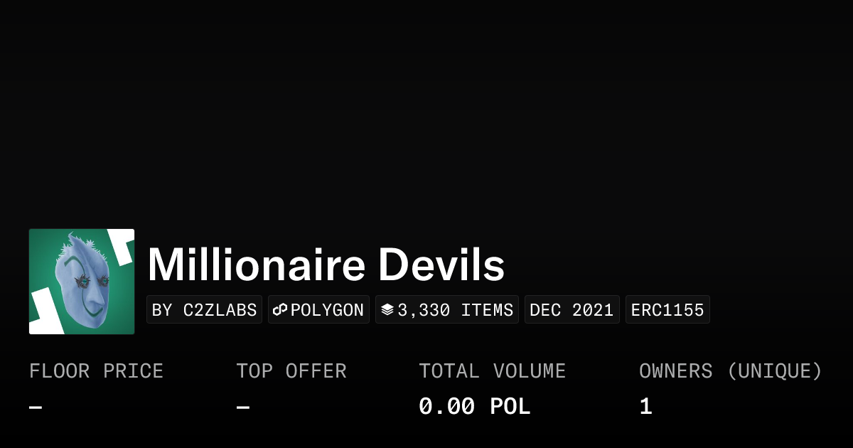Millionaire Devils - Collection | OpenSea