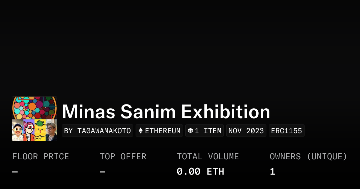 Minas Sanim Exhibition - Collection | OpenSea