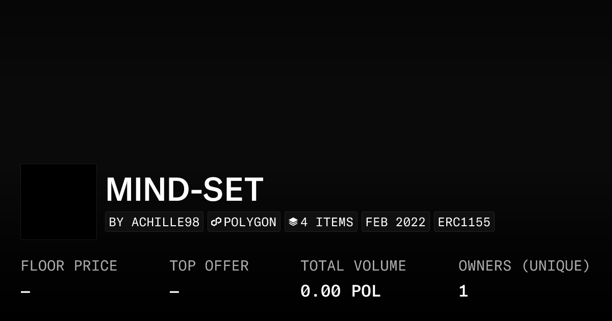 MIND-SET - Collection | OpenSea