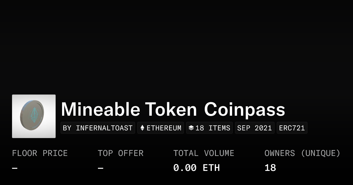 Mineable Token Coinpass - Collection | OpenSea