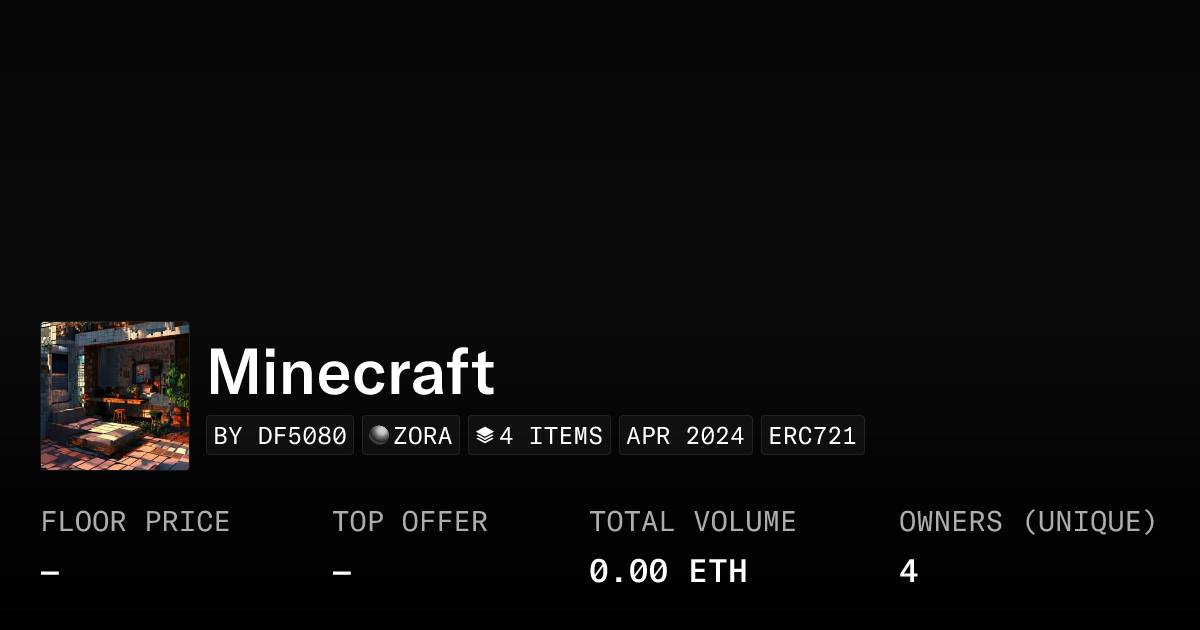 Minecraft - Collection | OpenSea