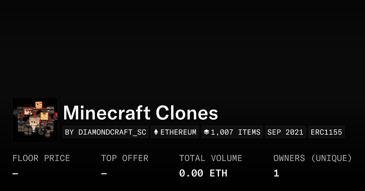 Minecraft Clones - Collection | OpenSea