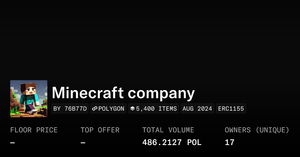 Minecraft company - Collection | OpenSea