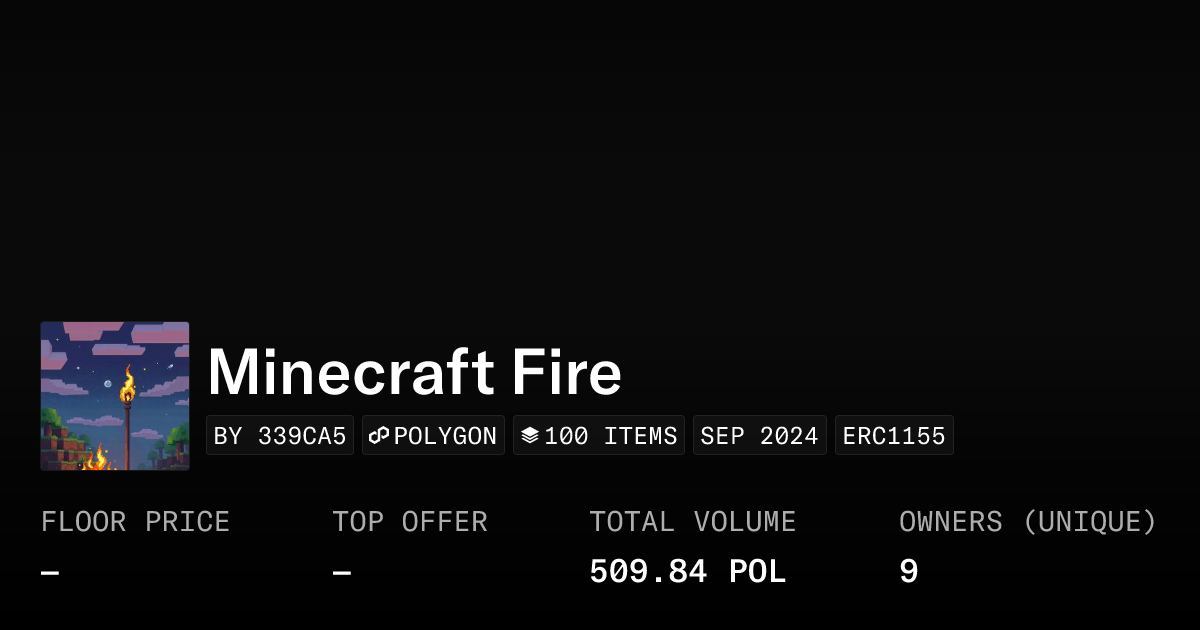 Minecraft Fire - Collection | OpenSea