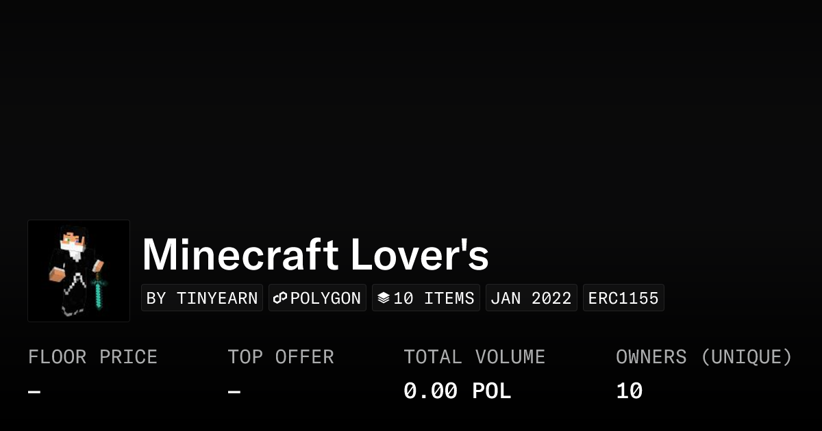 Minecraft Lover's - Collection | OpenSea