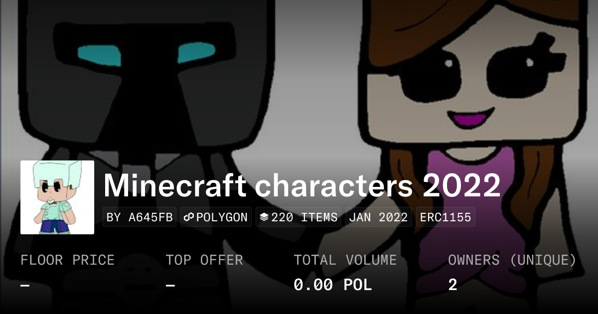 Minecraft characters 2022 - Collection | OpenSea