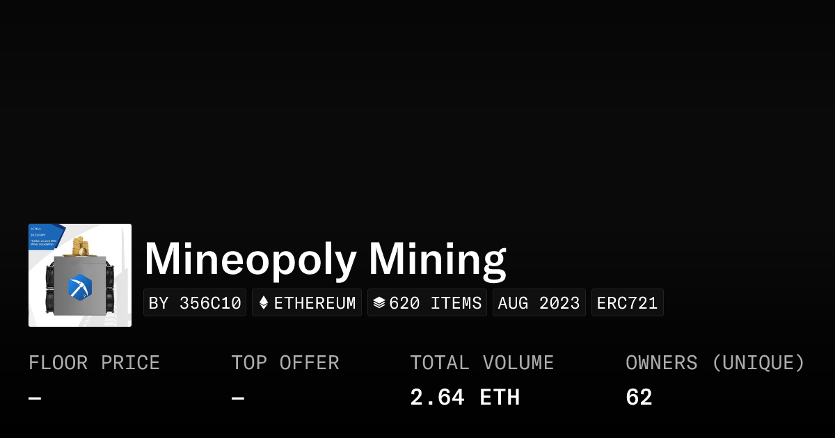 Mineopoly Mining - Collection | OpenSea