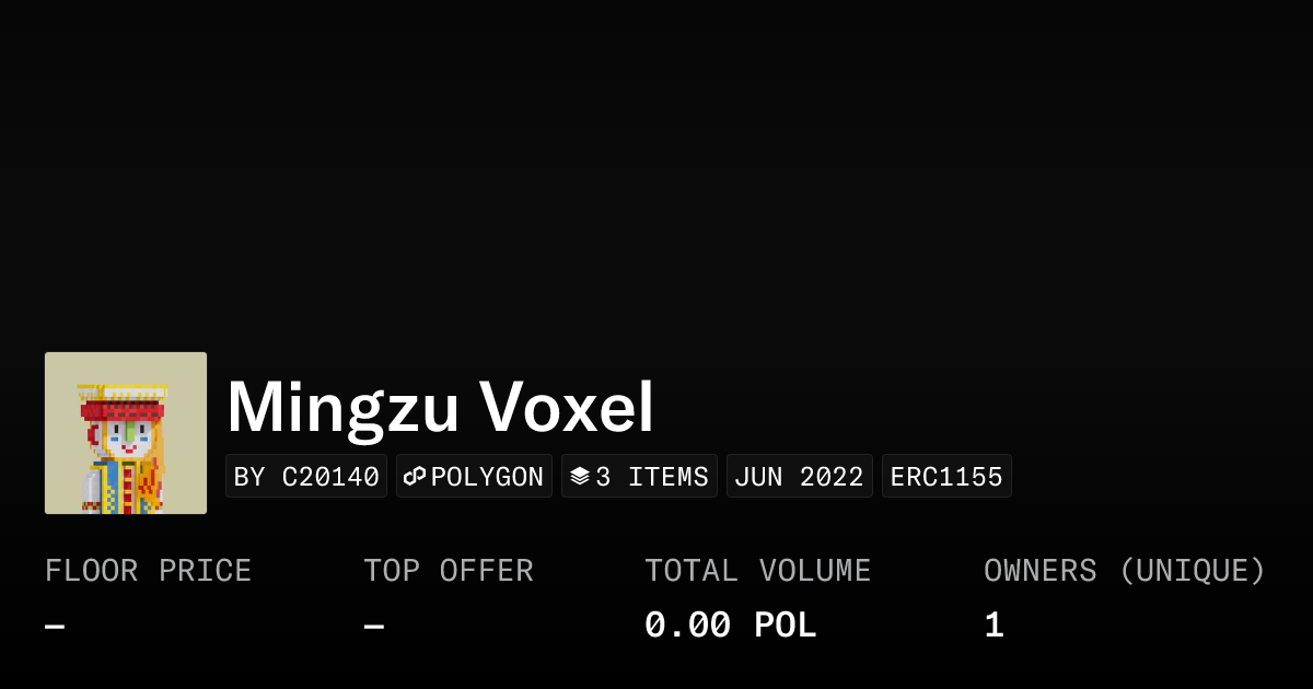 Mingzu Voxel - Collection | OpenSea
