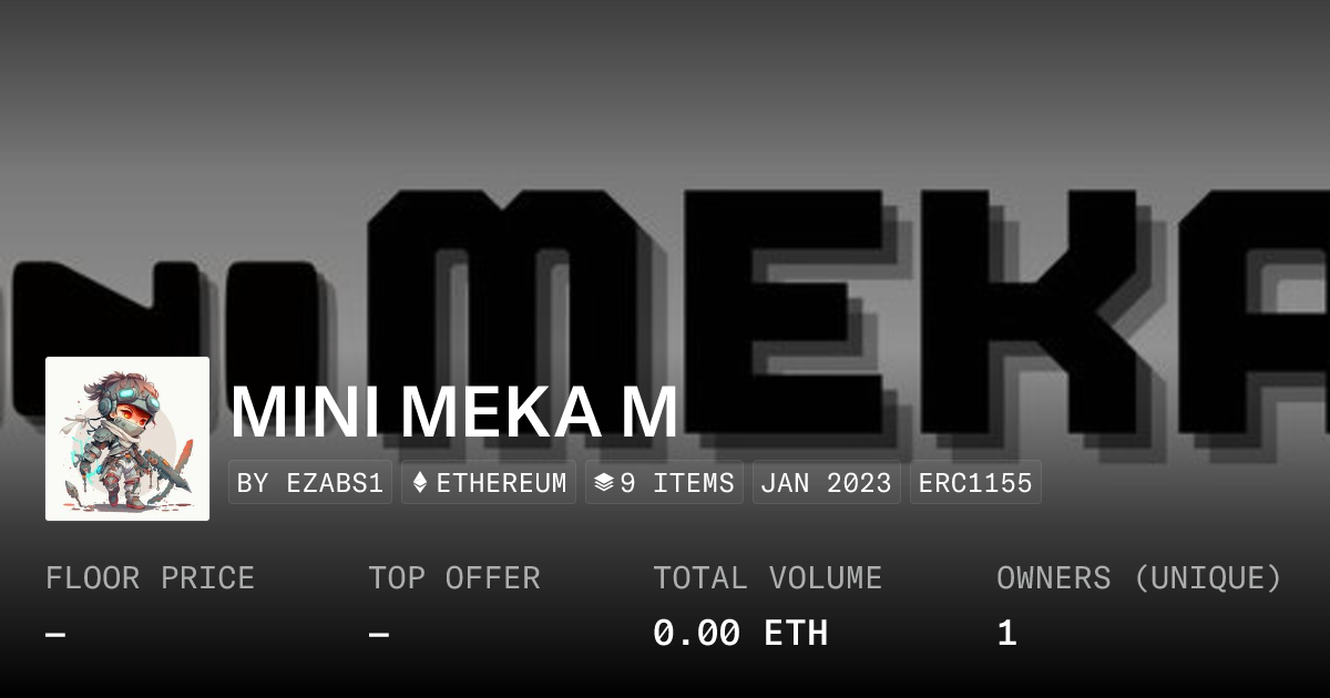 MINI MEKA M - Collection | OpenSea