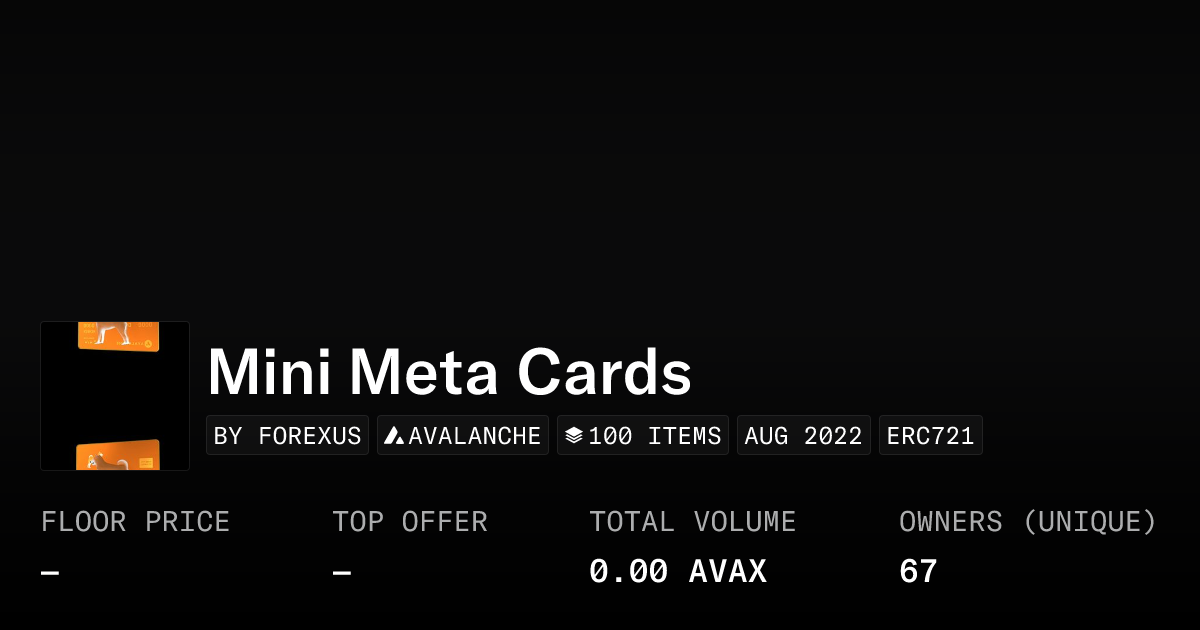 Mini Meta Cards - Collection | OpenSea