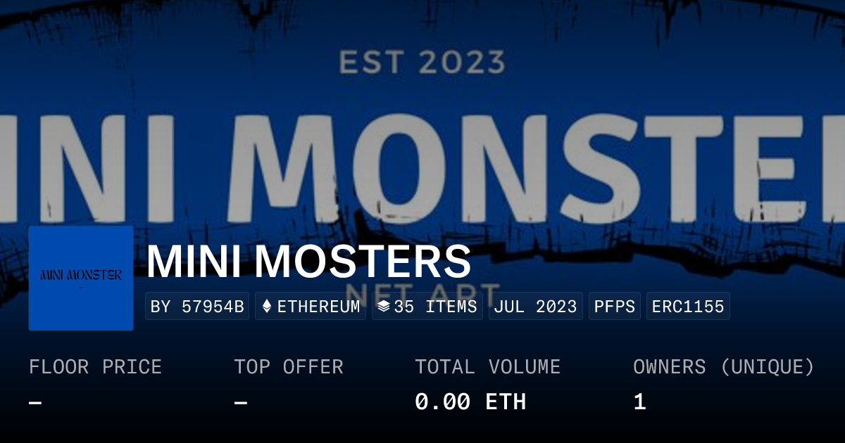 MINI MOSTERS - Collection | OpenSea