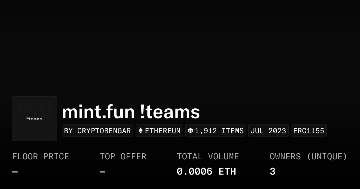 mint.fun !teams - Collection | OpenSea